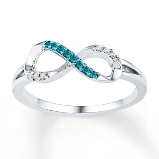 Infinity Symbol Ring 1/15 ct tw Diamonds 10K White Gold | Kay