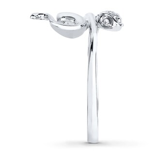 Snake Ring 1/5 ct tw Diamonds 10K White Gold | Kay