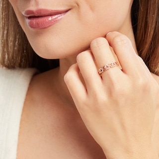 Heart Ring 1/10 ct tw Diamonds 10K Rose Gold | Kay
