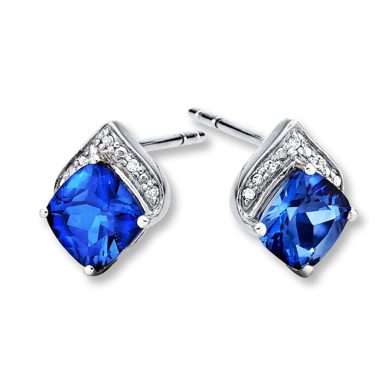 Lab Created Sapphire Earrings