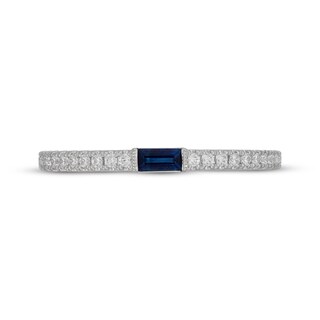 Neil Lane Baguette-Cut Natural Blue Sapphire & Diamond Anniversary Ring ...