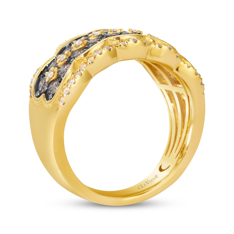 Le Vian Vault Diamond Scalloped Ring 1-1/2 ct tw 14K Honey Gold | Kay