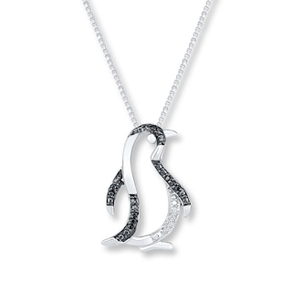 Penguin Necklace 1/20 ct tw Diamonds Sterling Silver | Kay