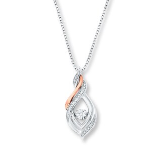 Unstoppable Love Necklace Sterling Silver & 10K Rose Gold 18" | Kay