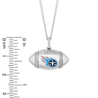 True Fans Tennessee Titans Diamond Accent Football Necklace in Sterling ...