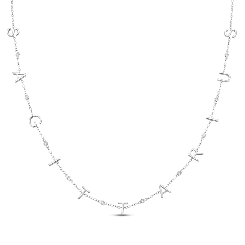 Diamond "Sagittarius" Chain Necklace 1/8 ct tw Sterling Silver 18" | Kay