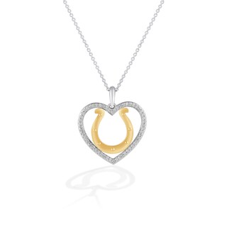 True Fans Indianapolis Colts 1/10 CT. T.W. Diamond Heart Necklace in ...