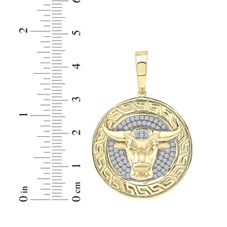 Men's Diamond Bull Head Charm 1/2 ct tw 10K Yellow Gold | Kay