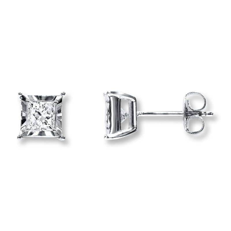 Radiant Reflections 3/4 ct tw Diamonds 10K White Gold Earrings (J/I3) | Kay