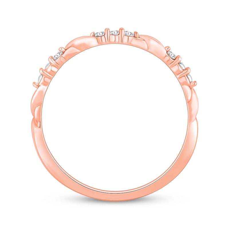 Diamond Stackable Wedding Band 1/20 ct tw 14K Rose Gold | Kay