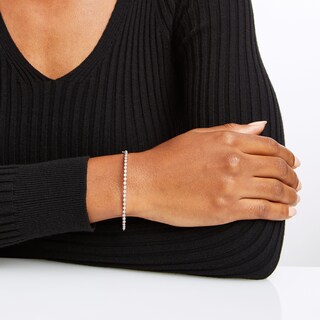Diamond Bangle Bracelet 1/4 ct tw Sterling Silver | Kay