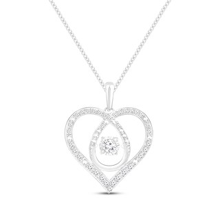 Unstoppable Love Diamond Heart Necklace 1/4 ct tw Sterling Silver 19" | Kay
