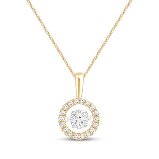 Unstoppable Love Round-Cut Diamond Necklace 1/3 ct tw 10K Yellow Gold ...