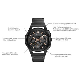 Bulova Men's CURV Chronograph Watch 98A207 | Kay
