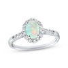 Lab-Created Opal Ring Lab-Created Sapphires Sterling Silver | Kay