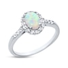 Lab-Created Opal Ring Lab-Created Sapphires Sterling Silver | Kay