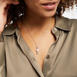 Lab-Created Pink Opal Necklace Sterling Silver | Kay