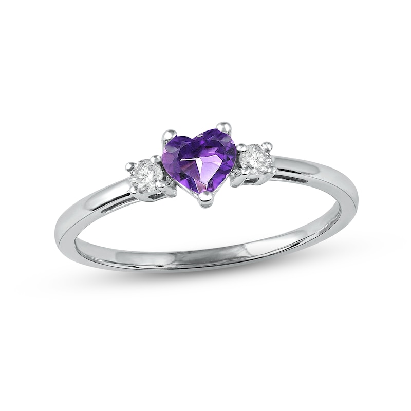 Purple Heart Diamond Ring