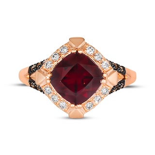 Le Vian Creme Brulee Garnet Ring 1/4 ct tw Diamonds 14K Strawberry Gold ...
