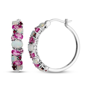 Multi-Shape Pink Lab-Created Sapphire, Lab-Created Ruby & Lab-Created ...