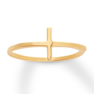 Cross Ring 14K Yellow Gold | Kay
