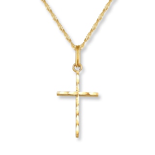 Petite Cross Necklace 14K Yellow Gold | Kay