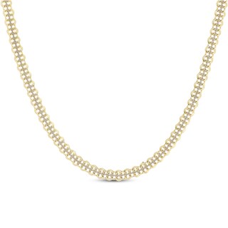 Diamond-Cut Infinity Link Necklace 10K Yellow Gold 18" | Kay