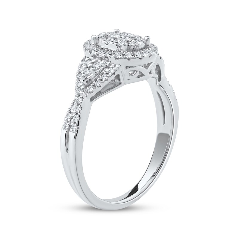 Now + Forever Multi-Diamond Engagement Ring 1/2 ct tw 14K White Gold | Kay
