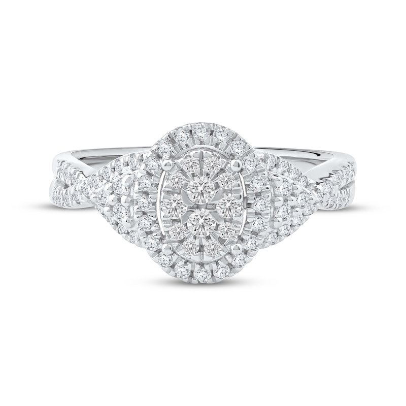 Now + Forever Multi-Diamond Engagement Ring 1/2 ct tw 14K White Gold | Kay