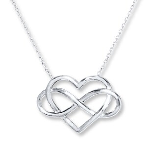 Infinity Heart Sterling Silver Necklace | Kay