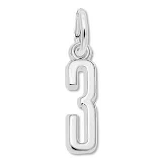 Number 3 Charm Sterling Silver | Kay