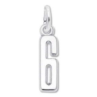 Number 6 Charm Sterling Silver | Kay
