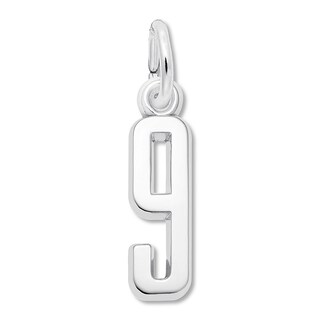 Number 9 Charm Sterling Silver | Kay