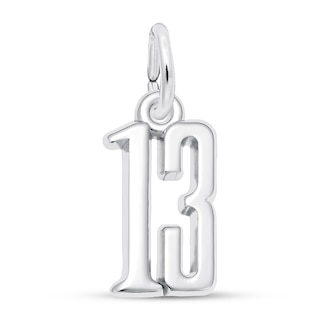 Number 13 Charm Sterling Silver | Kay