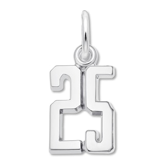 Number 25 Charm Sterling Silver | Kay