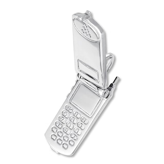 Flip Phone Charm Sterling Silver | Kay