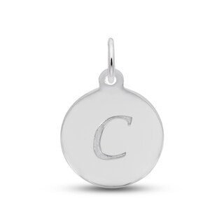 Letter C Monogram Disc Charm Sterling Silver | Kay
