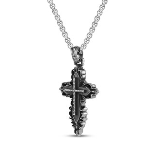 Men's Antique Finish Gothic Cross Necklace Stainless Steel 24" | Kay