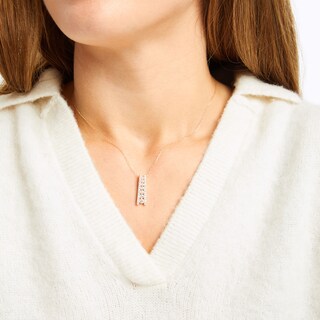 Diamond Ladder Necklace 1 ct tw 10K Yellow Gold 18" | Kay