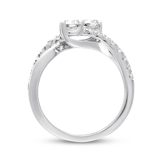Ever Us Two-Stone Diamond Ring 1 ct tw Round-cut 14K White Gold | Kay