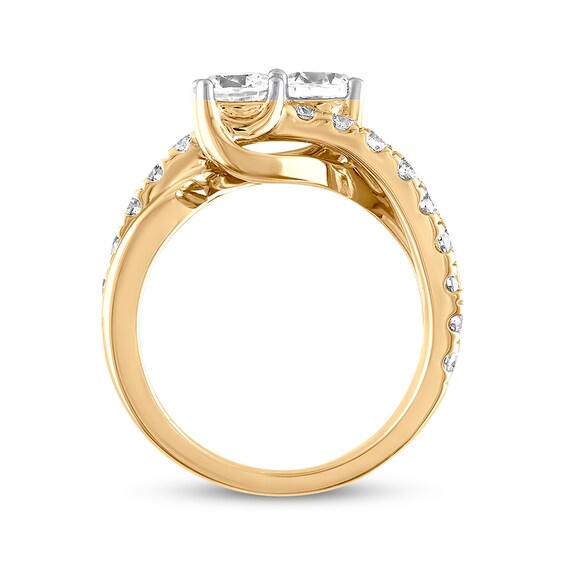 Ever Us Two-Stone Diamond Ring 2 ct tw Round 14K Yellow Gold | Kay