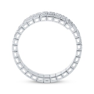 Diamond Flex Wrap Ring 1/5 ct tw Sterling Silver & Titanium | Kay