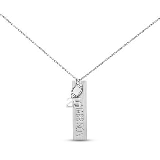 Men's Name Tag Sports Necklace Sterling Silver 20" | Kay
