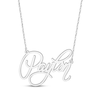 Calligraphy Script Name Necklace Sterling Silver 18" | Kay