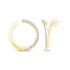 Diamond Open Loop Earrings 1 ct tw 10K Yellow Gold | Kay