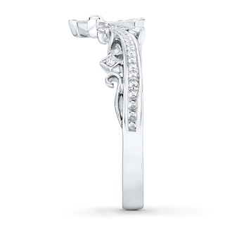 Cross Ring 1/20 ct tw Diamonds 10K White Gold | Kay