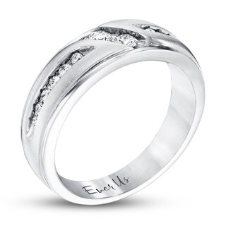 Ever Us Men's Two-Stone Ring 1/2 ct tw Diamonds 14K White Gold | Kay