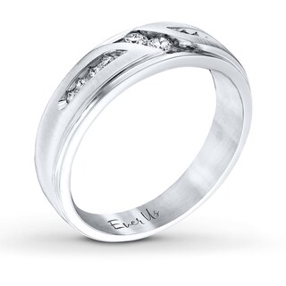 Ever Us Men's Two-Stone Ring 1/4 ct tw Diamonds 14K White Gold | Kay