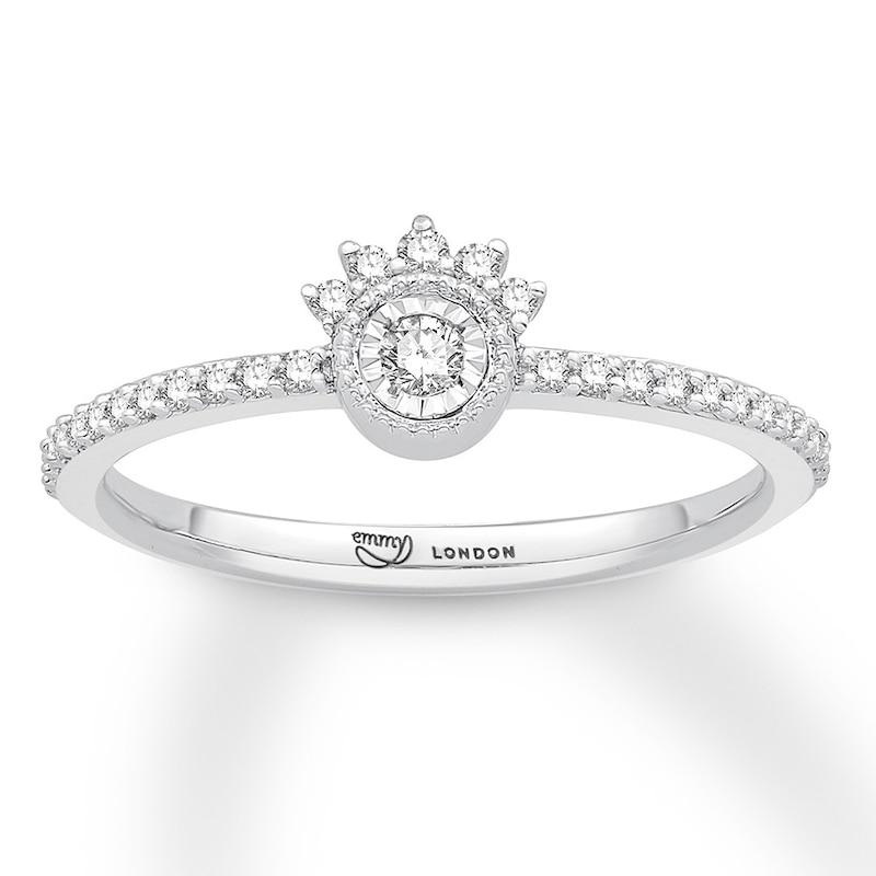 Emmy London Diamond Ring 1/5 ct tw Round-cut Sterling Silver | Kay