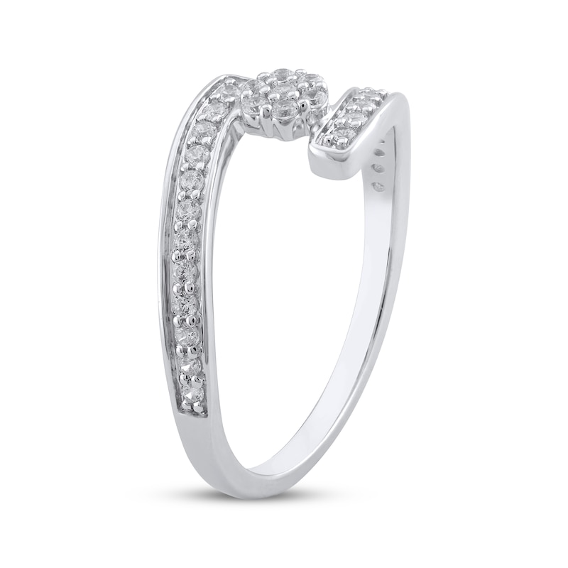 Diamond Bypass Ring 14 Ct Tw 10k White Gold Kay